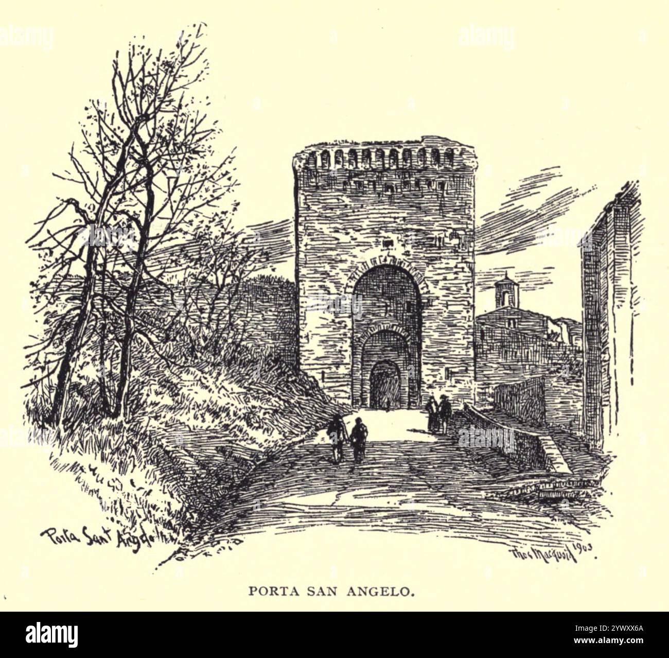 PORTA SAN ANGELO Pictures in Umbria illustration by Randolph Caldecott ...