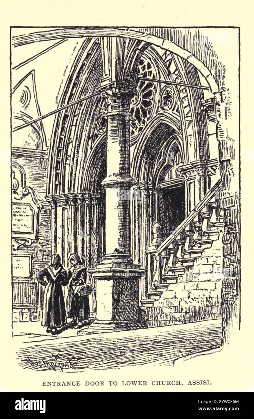ENTRANCE TO LOWER CHURCH, Assisi Pictures in Umbria illustration by ...