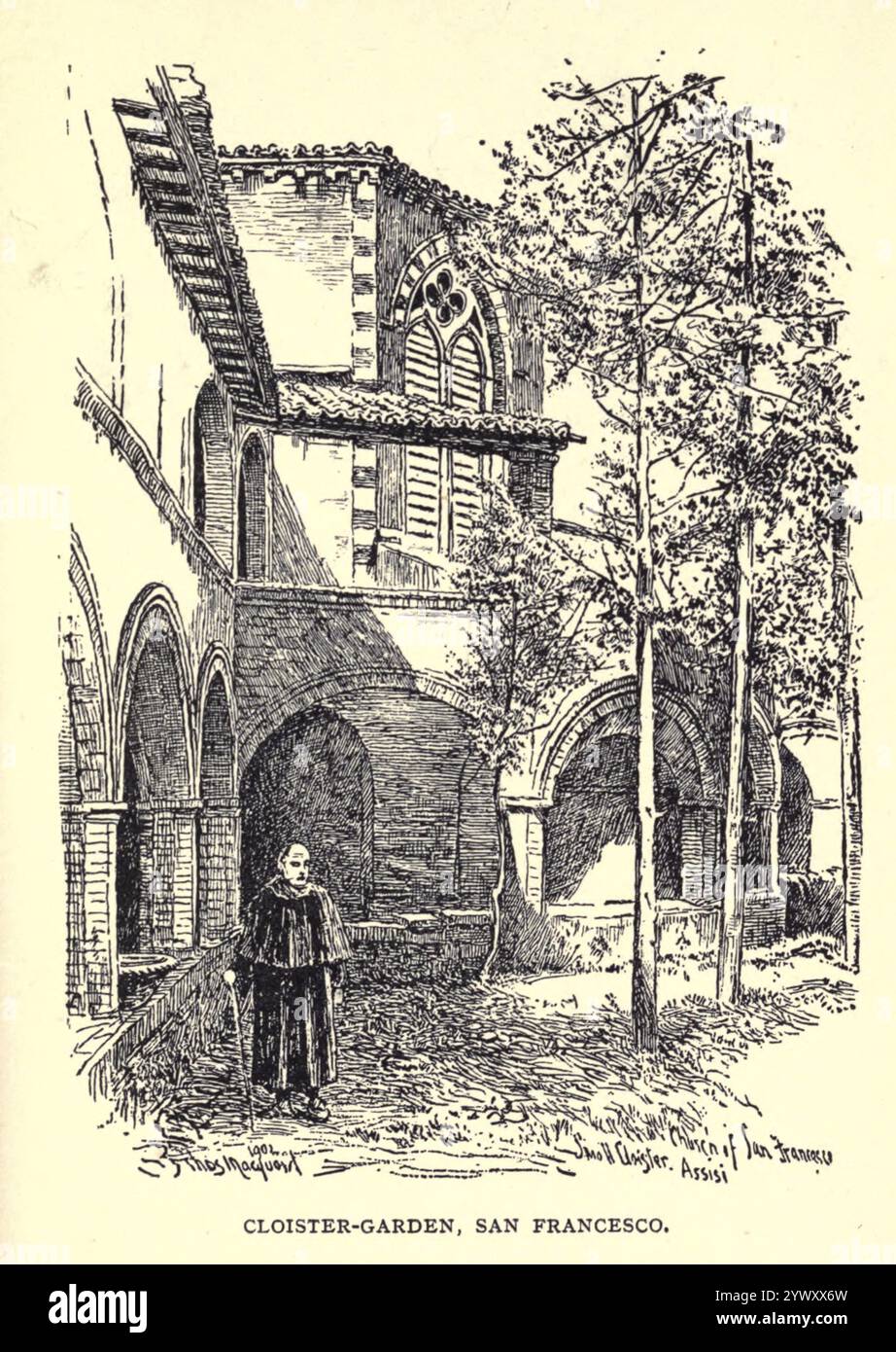 THE GARDEN OF CLOISTER San Francisco Pictures in Umbria illustration by ...