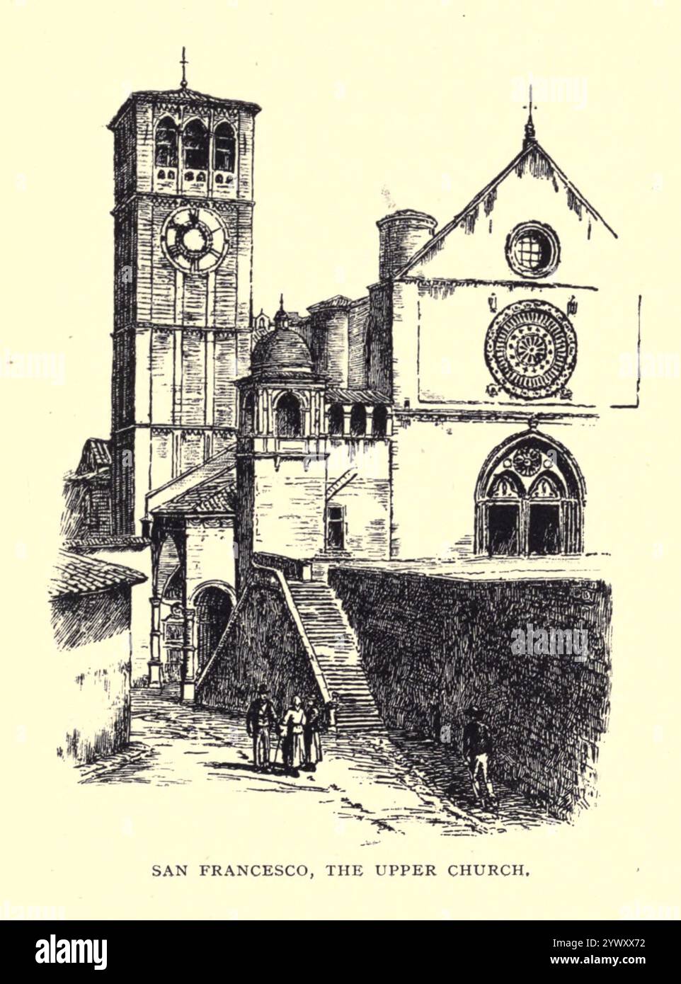 THE UPPER CHURCH, SAN FRANCESCO Pictures in Umbria illustration by ...