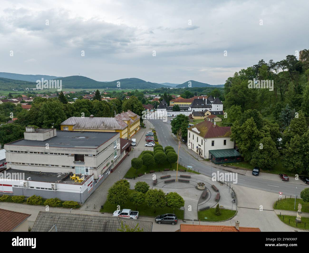 Aerial view of the village of Divin in Slovakia Stock Photo - Alamy