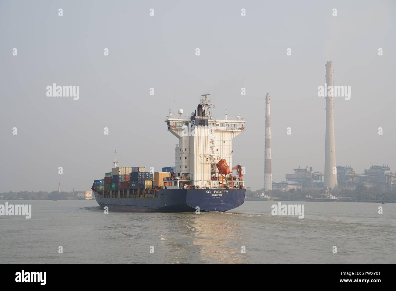 SOL PIONEER Container ship. Flag Singapore. IMO 9366433. MMSI 566431000 ...
