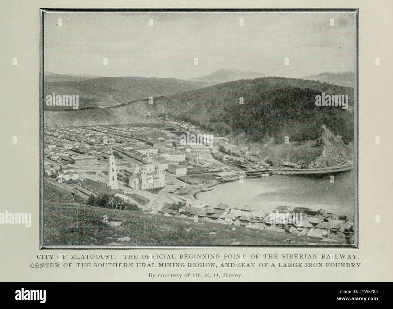 CITY OF ZLATOOUST. THE OFFICIAL BEGINNING POINT OF THE SIBERIAN RAILWAY ...