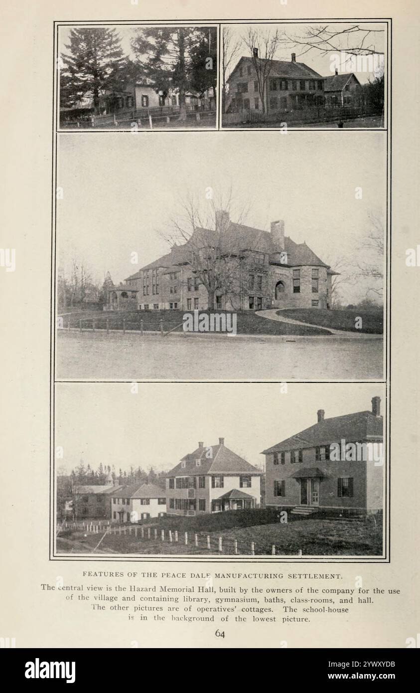 FEATURES OF THE PEACE DALE MANUFACTURING SETTLEMENT. The central view ...