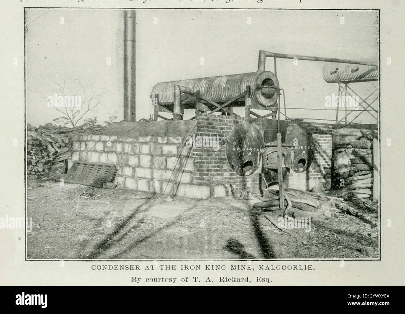CONDENSER at the iron mine Kalgoorlie from the Article GOLD MINING AND ...