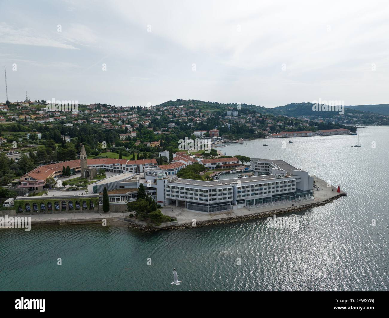 Aerial View Of Portoroz, Slovenia Stock Photo - Alamy