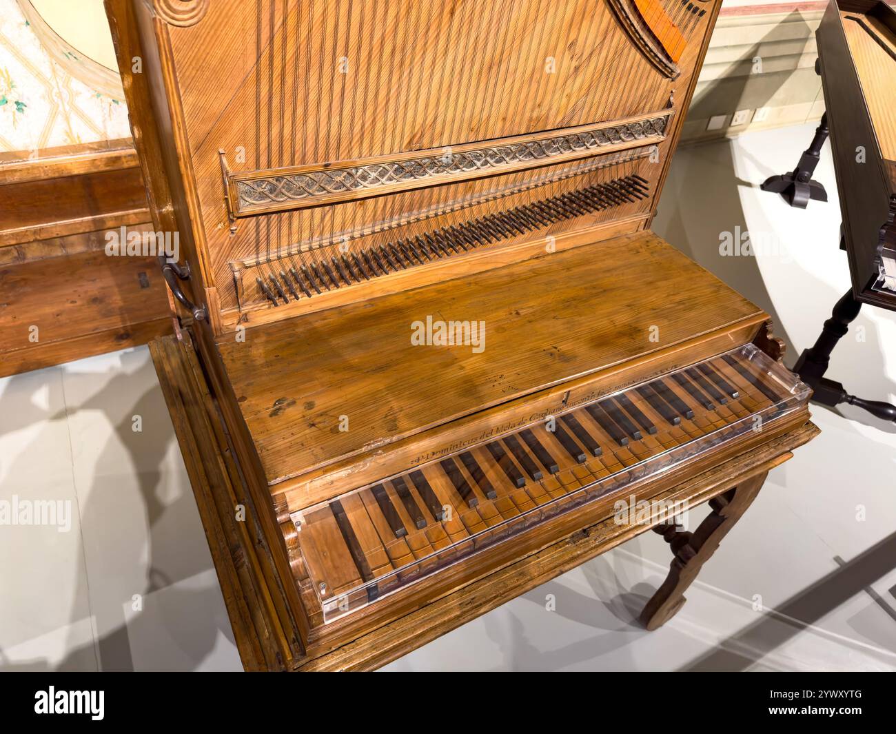 An original upright piano by Domenico del Mela in the Accademia Gallery ...