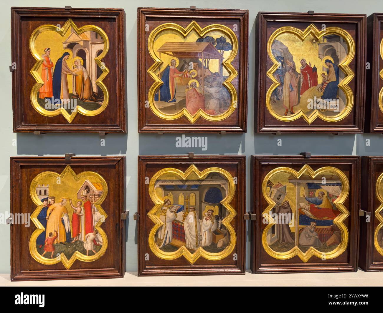 Stories of Christ and Saint Francis of Assisi by Taddeo Gaddi in the ...