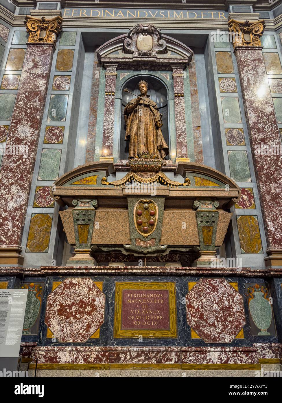 The tomb of Ferdinando I in the Chapel of the Princes in the Medici ...