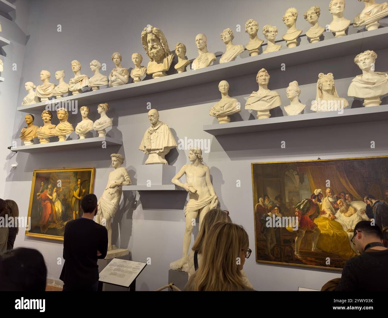 Plaster models of sculptures by Lorenzo Bartolini in the Salone de ...