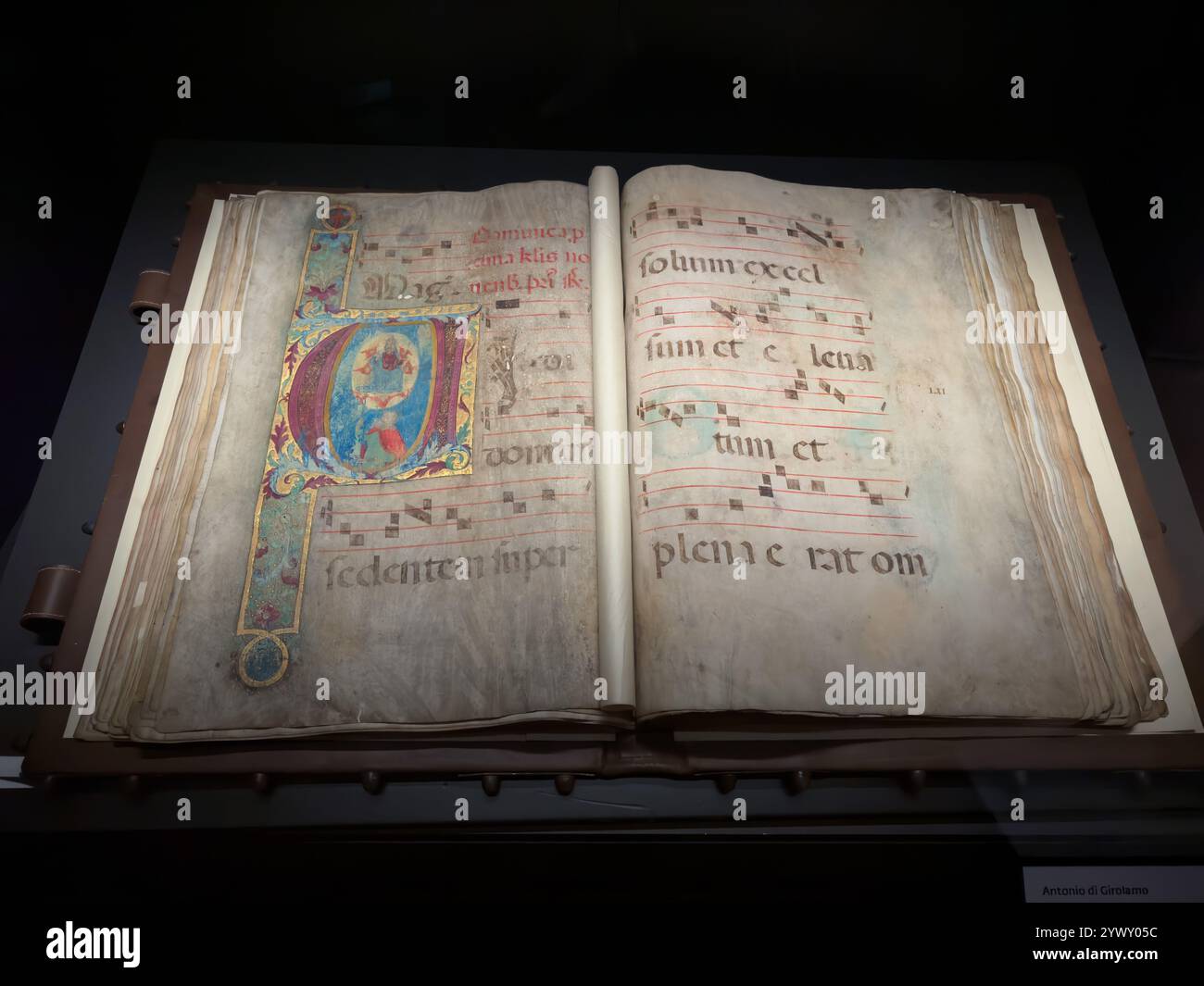 Choir book with illuminations in the Capella Musicale or Music Chapel ...