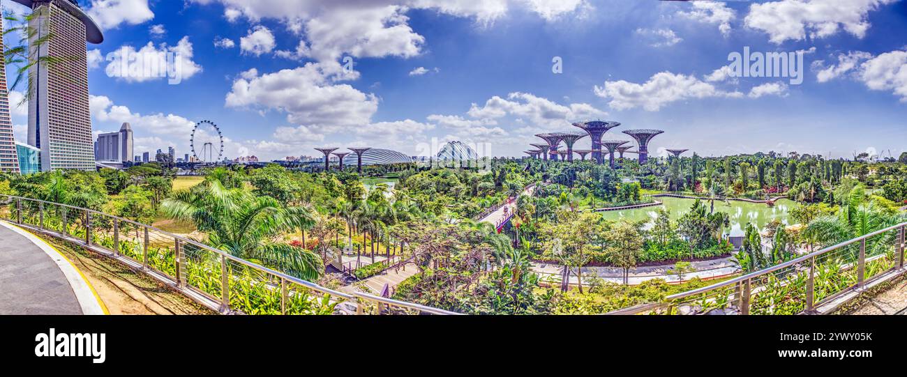 Unique Supertree structures in Gardens by the Bay in Singapore against ...