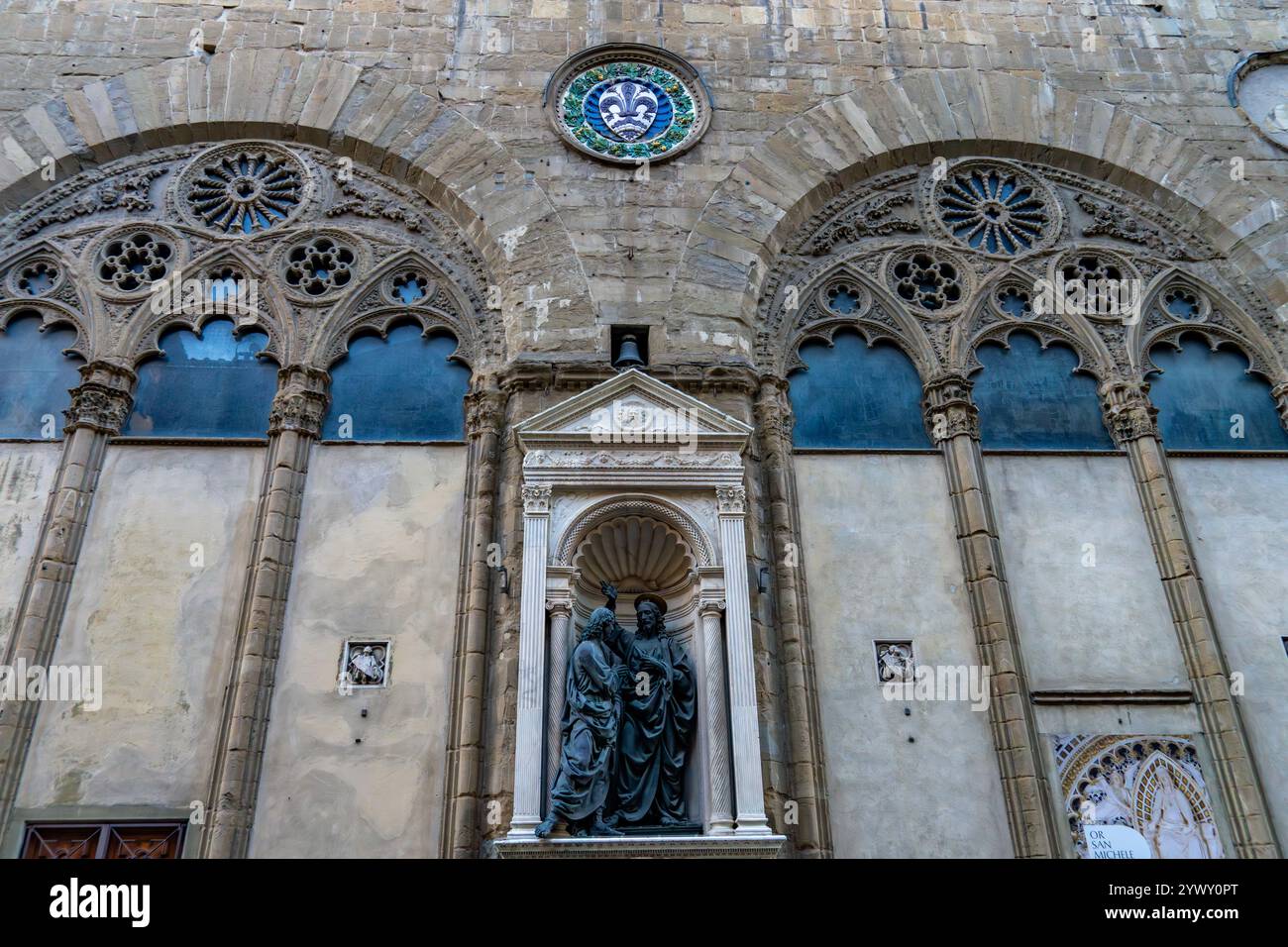 State of Christ and St. Thomas on the Orasanmichele Church in Florence ...