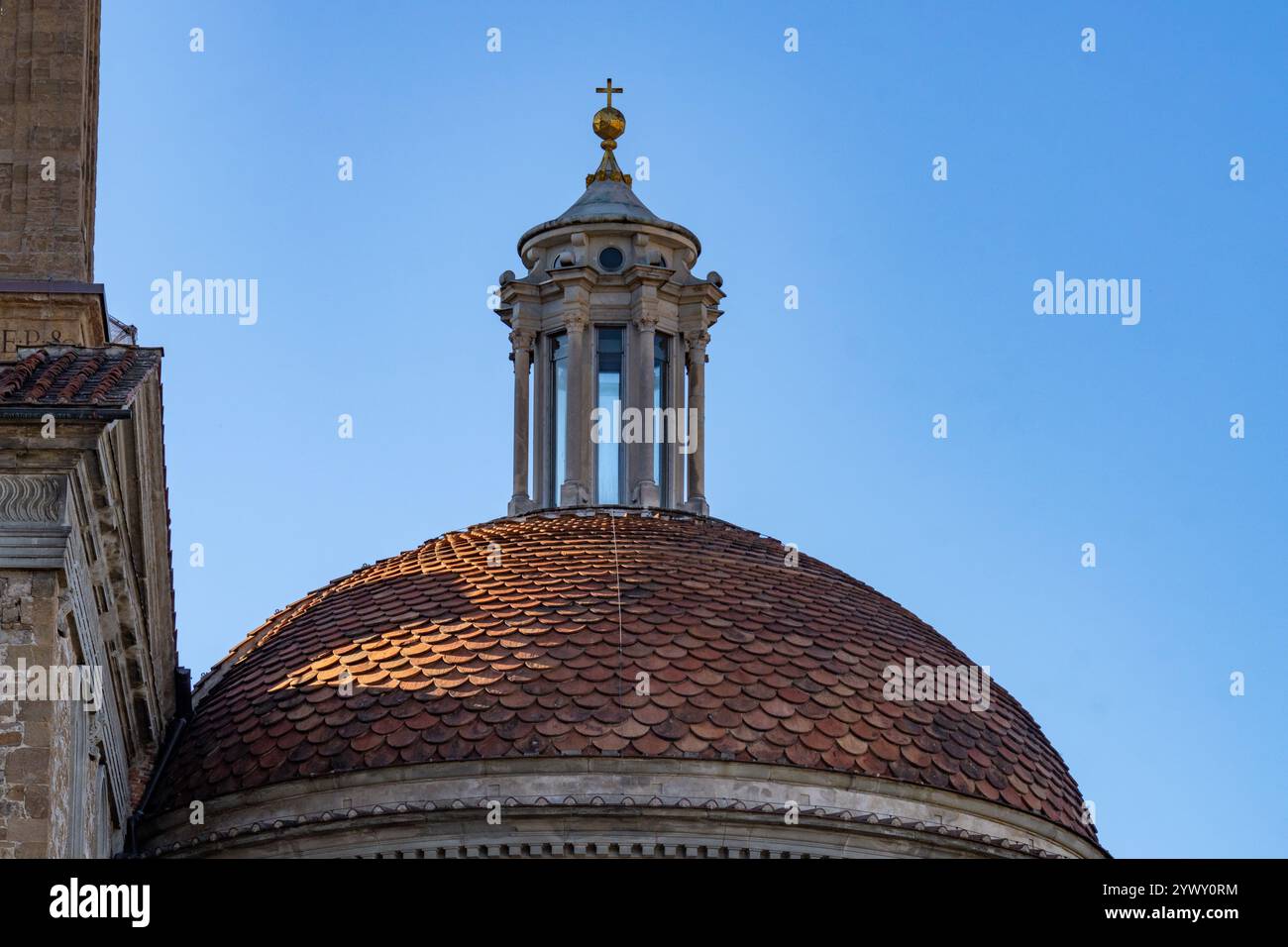 The lantern on the dome of the Medici Chapel attached to the Basilica ...