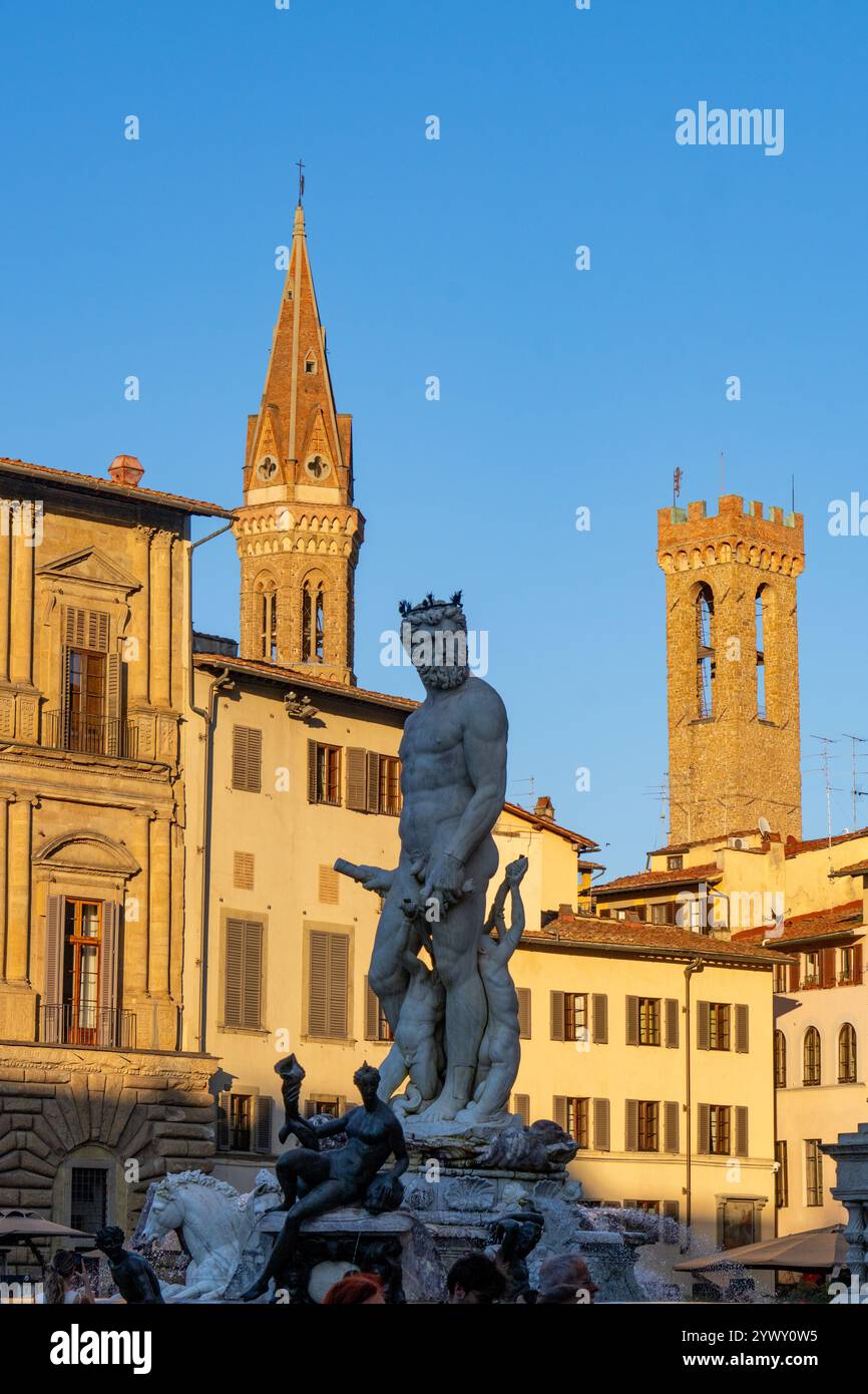 The Fountain of Neptune by Ammannati in the Piazza della Signoria in ...