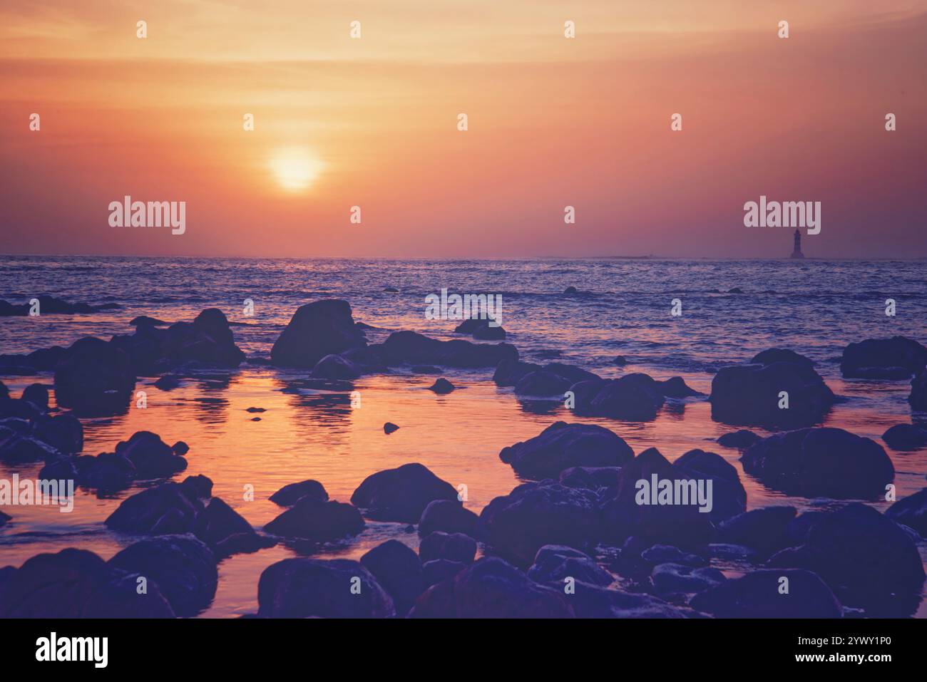 Sunset at the Almadies cape. The most occidental point of the ...