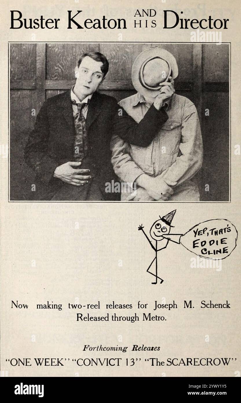 Buster Keaton advertisement - Buster Keaton and his director, Wid's ... Buster Keaton advertisement - Buster Keaton and his director, Wid's ...