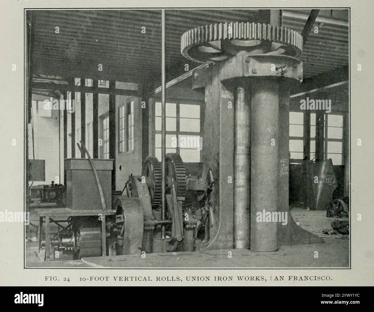 10 foot vertical rollers Union Iron Works, San Francisco from the ...