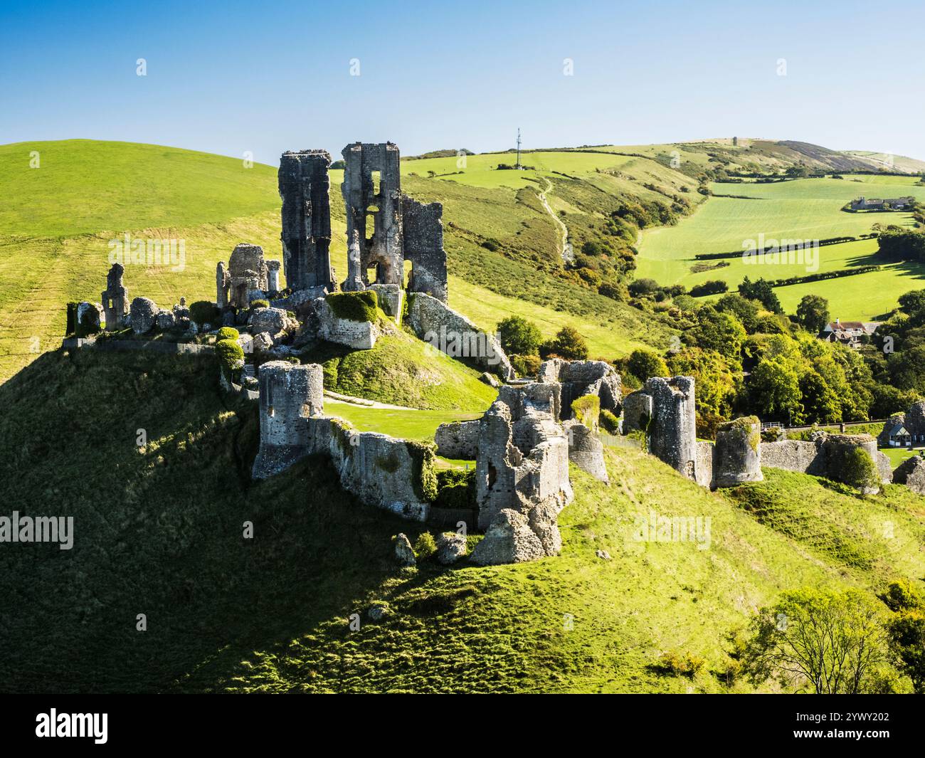 Corfe Castle in Dorset Stock Photo - Alamy