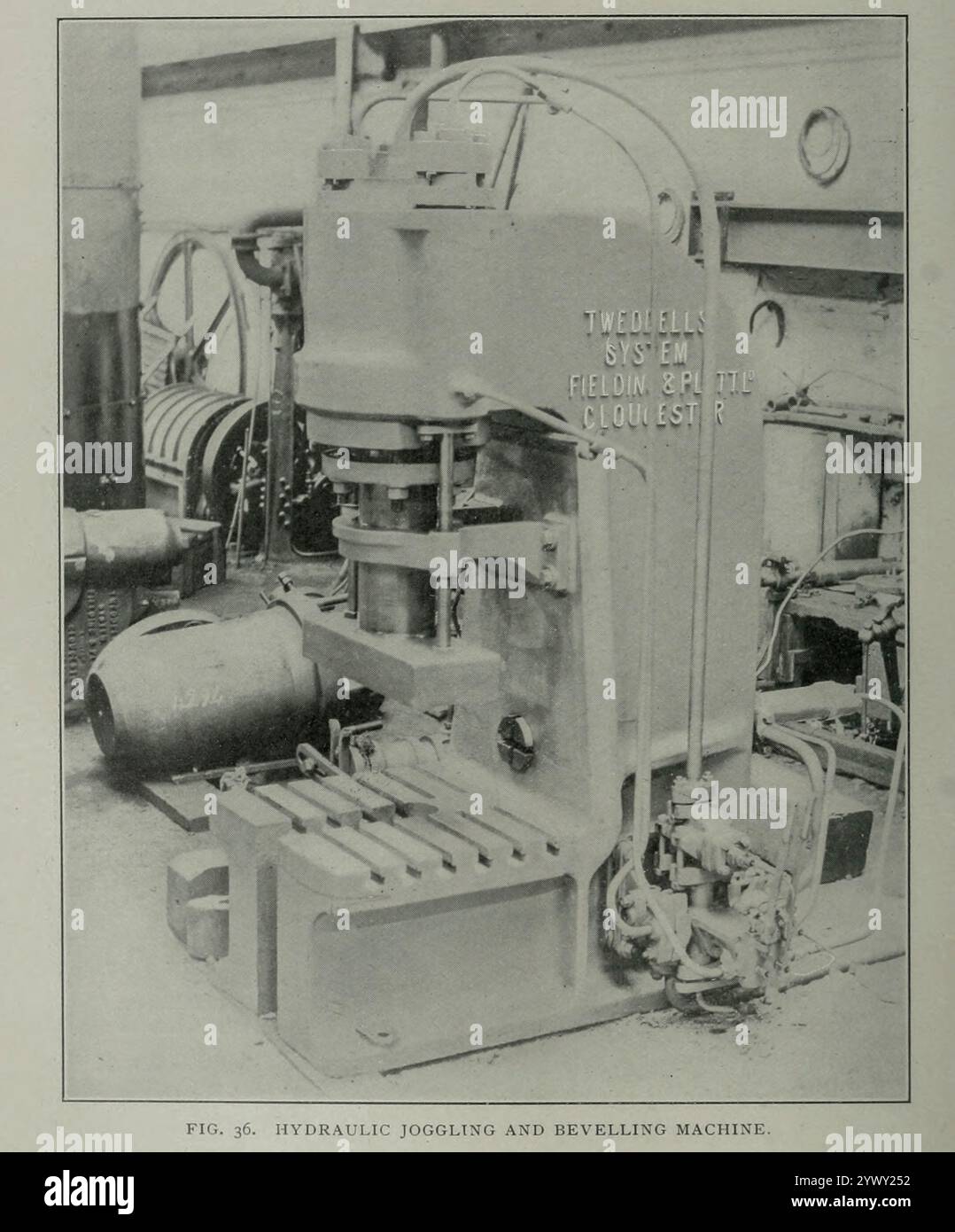HYDRAULIC JOGGLING AND BEVELLING MACHINE. from the Article THE ...