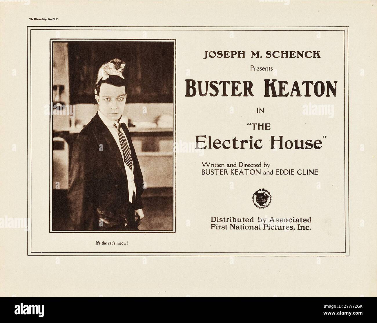 Lobby card for the American comedy film The Electric House (1922 Stock ...