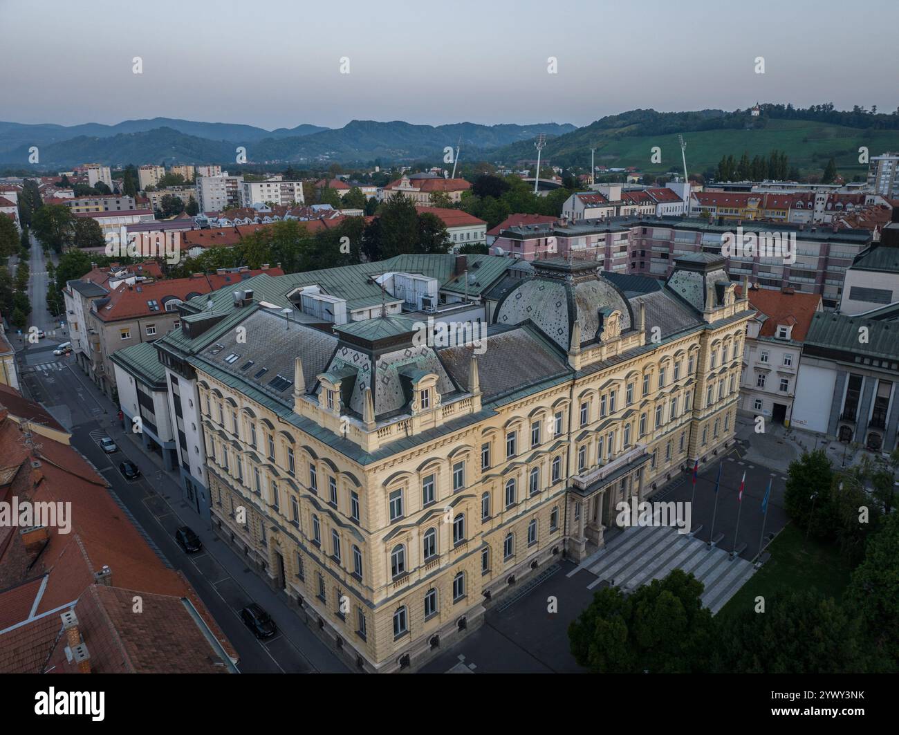 Aerial view of historic buildings in Maribor, Slovenia Stock Photo - Alamy