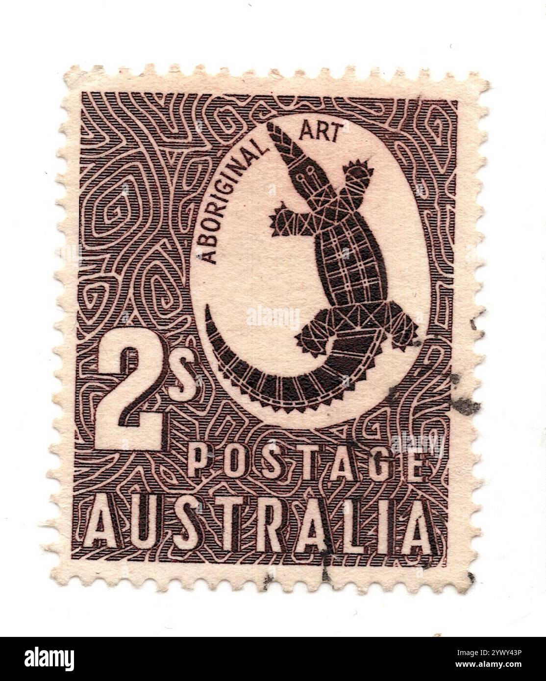 A vintage postage stamp from Australia isolated on a white background ...