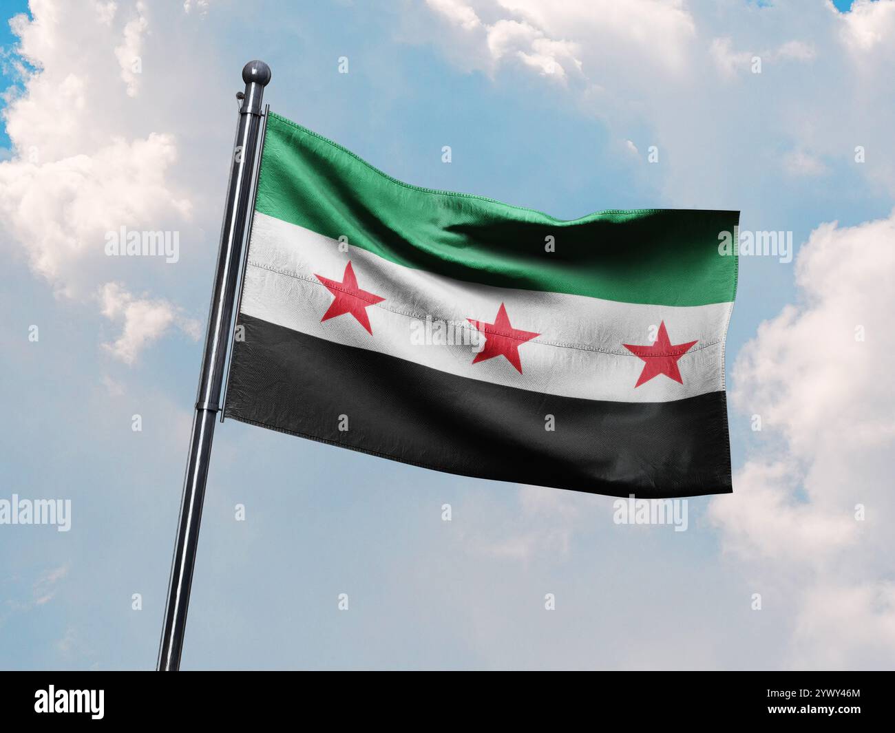 Symbol of Resilience: A Nation's Spirit in the Sky, 3d illustration of ...