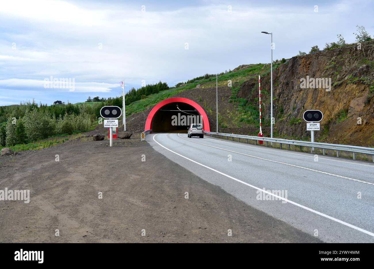 Akureyri, underwater tunnel. Iceland Stock Photo - Alamy