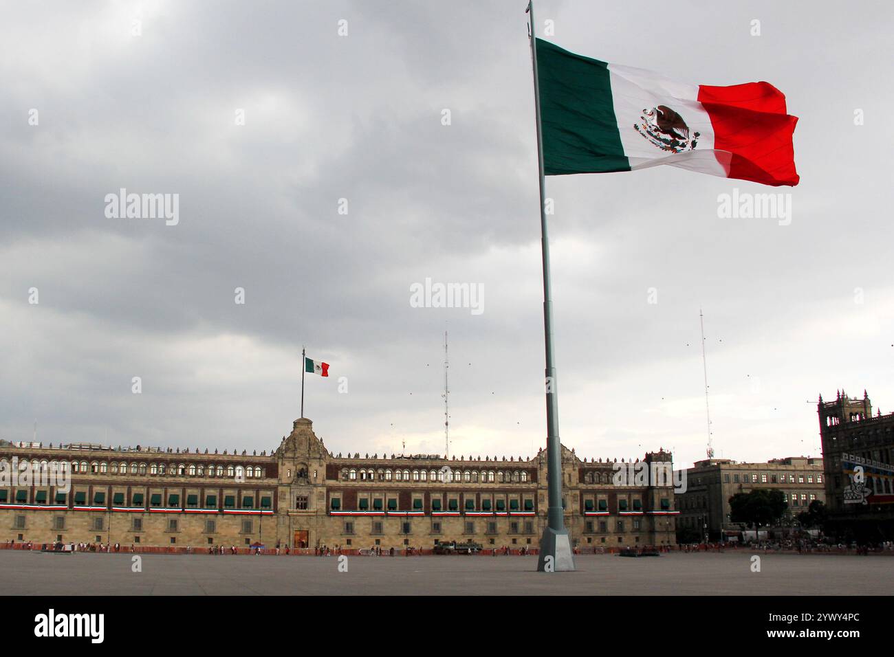 Mexico City, Mexico - Sep 6 2023: Plaza de la Constitucion, Zocalo, is ...
