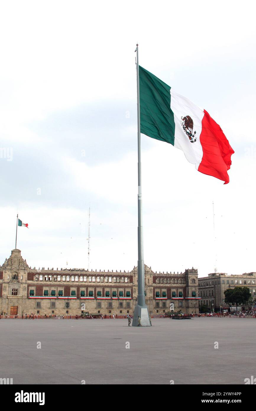 Mexico City, Mexico - Sep 6 2023: Plaza de la Constitucion, Zocalo, is ...