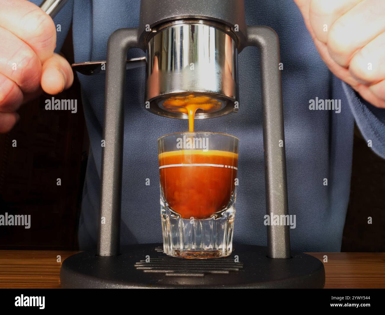 Mans hand closeup pushing foam hi-res stock photography and images - Alamy