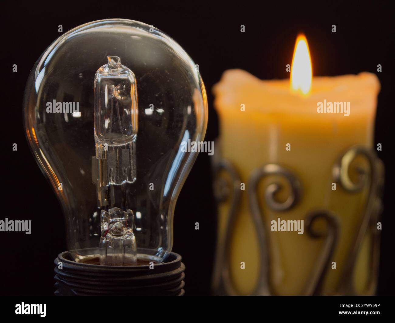Powercut candlelight hi-res stock photography and images - Alamy