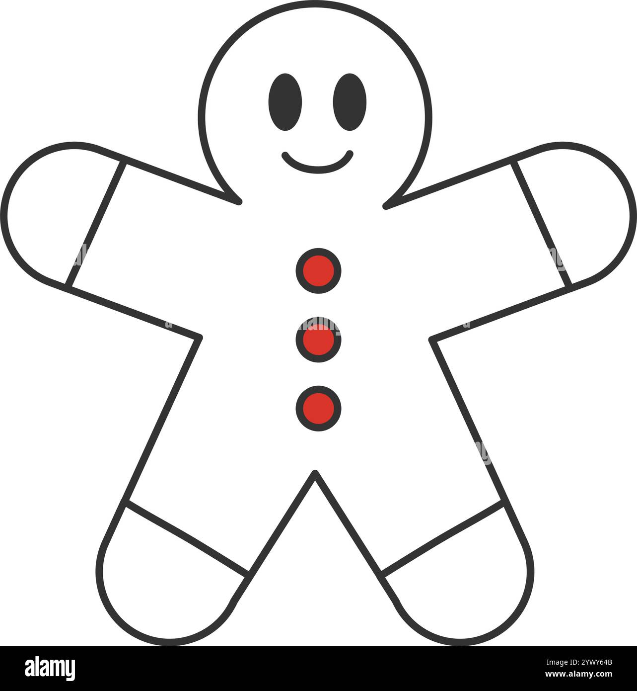 Simple gingerbread cookie man Stock Vector Images - Alamy