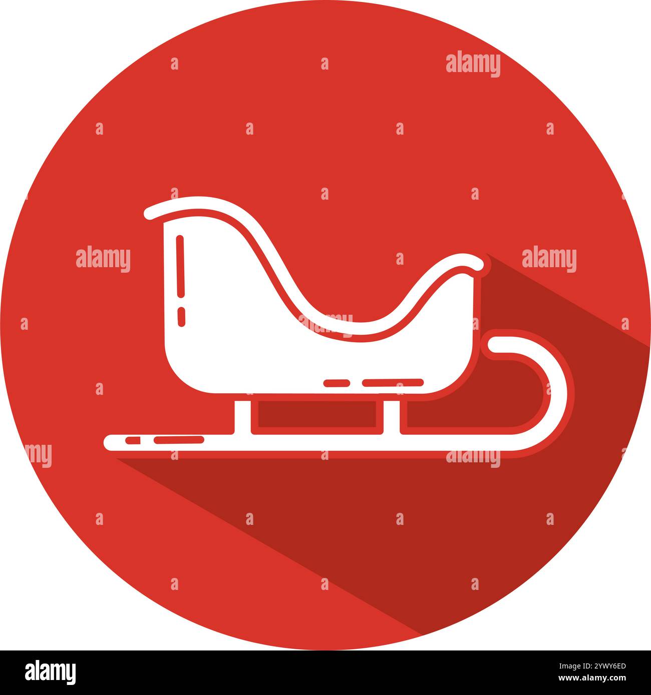 Red Santa sleigh festive sticker design Vector Stock Vector Image & Art ...