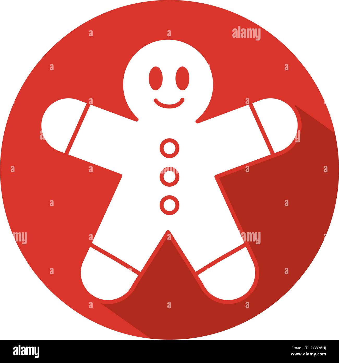 Gingerbread man with buttons sticker design Vector Stock Vector Image ...