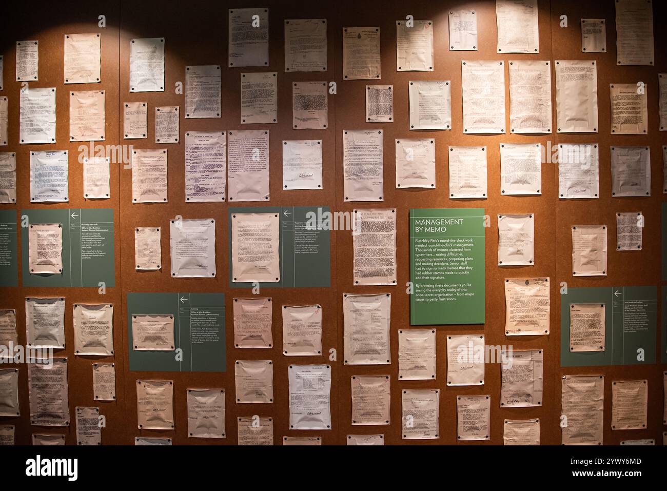 Coded messages on a display Board, Bletchley Park Code-Breaking Centre ...