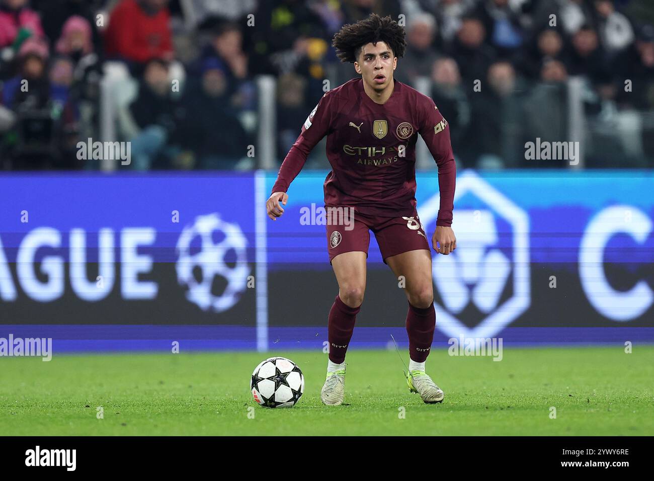 Torino, Italy. 11th Dec, 2024. Rico Lewis of Manchester City FC in ...