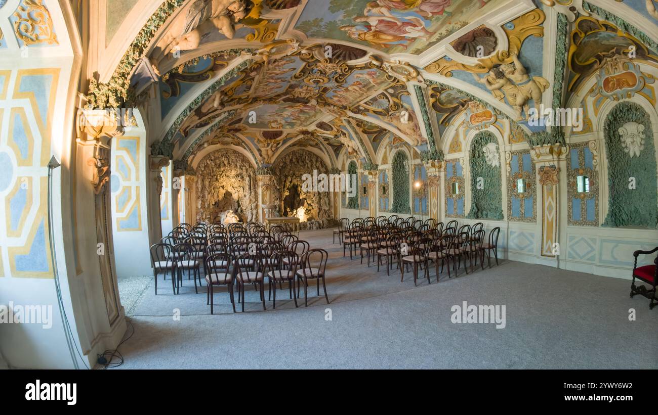 View of the interior of Cerveny Kamen Castle in Slovakia 2024 Stock ...