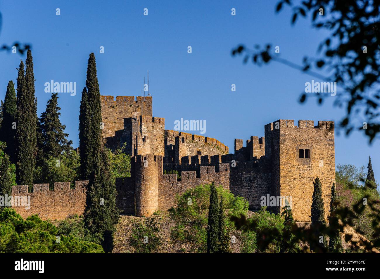 Templar Castle of Tomar, year 1162, national monument, Tomar, Santarem ...