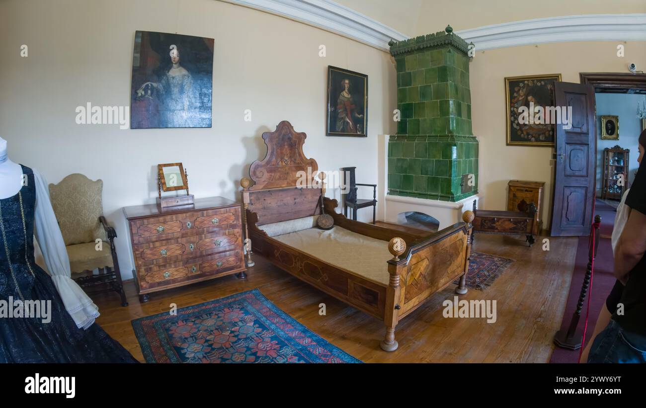View of the interior of Cerveny Kamen Castle in Slovakia 2024 Stock ...