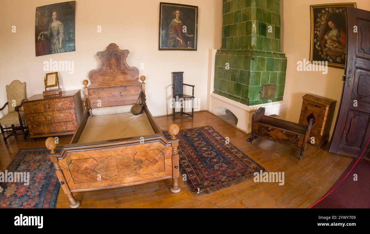 View of the interior of Cerveny Kamen Castle in Slovakia 2024 Stock ...