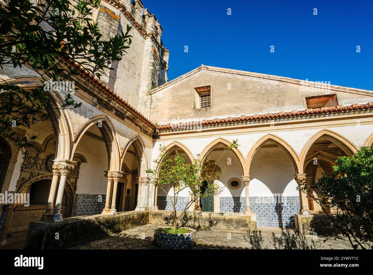 cloister Do Cemiterio, convent of Christ, year 1162, Tomar, Santarem ...