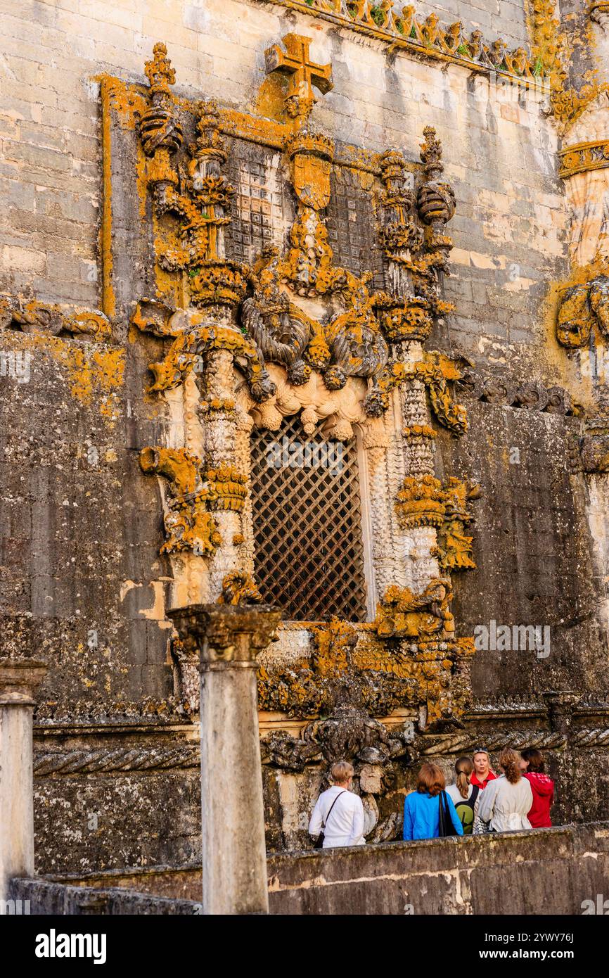 window of the chapter detail, the convent of Christ, designed by Diogo ...