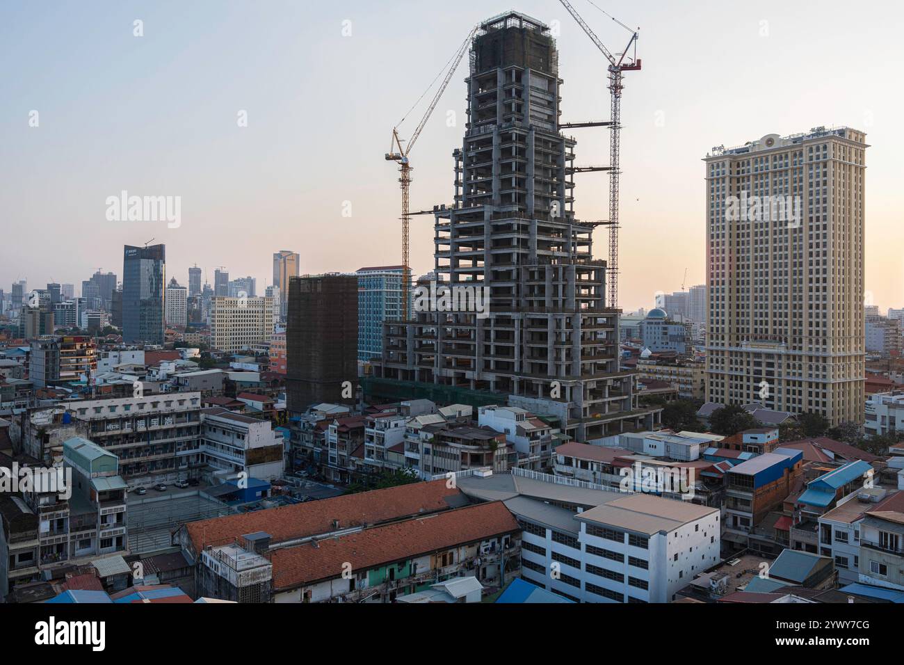 Cambodge, Cambodia, 2024-02-23, Phnom Penh, work, site, construction ...