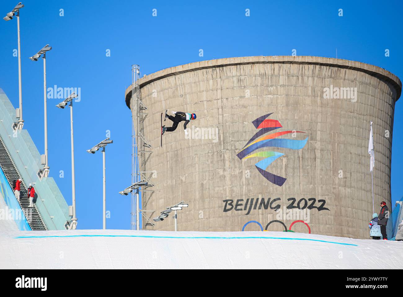 FEB 7, 2022 - Beijing, China: Eileen Gu of China warms up ahead of ...