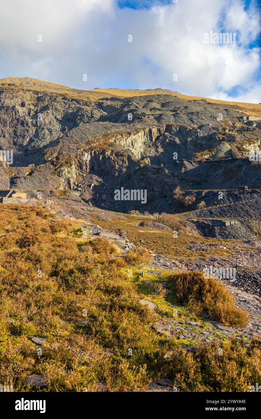 Dinorwig (Dinorwic) quarry above LLanberis in North Wales is a huge ...