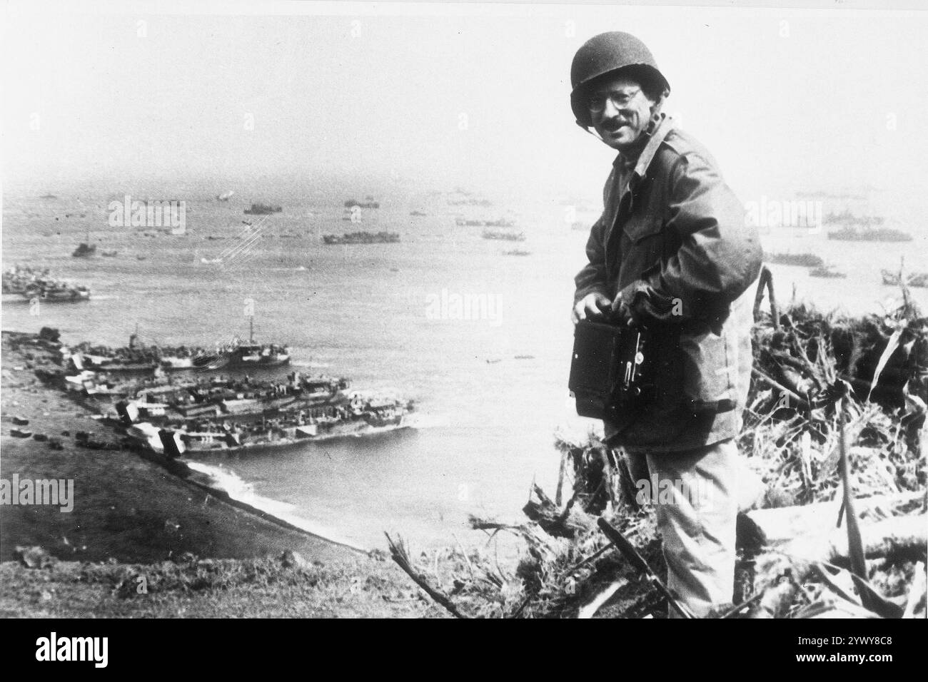 FILE - Joe Rosenthal, an Associated Press photographer, is shown with ...