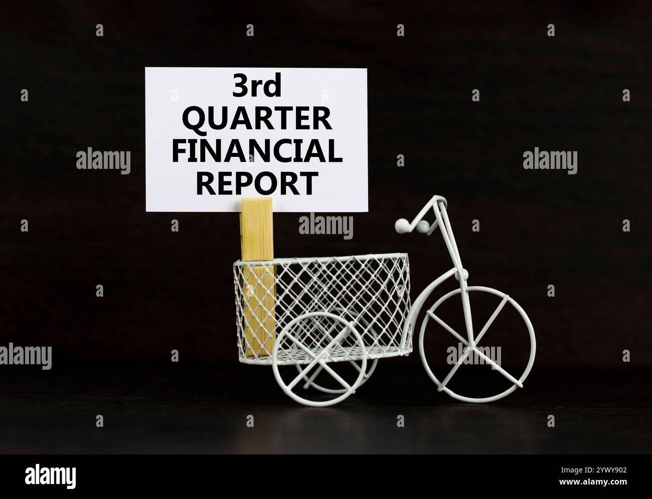 3rd quarter financial report symbol. Concept words 3rd quarter ...