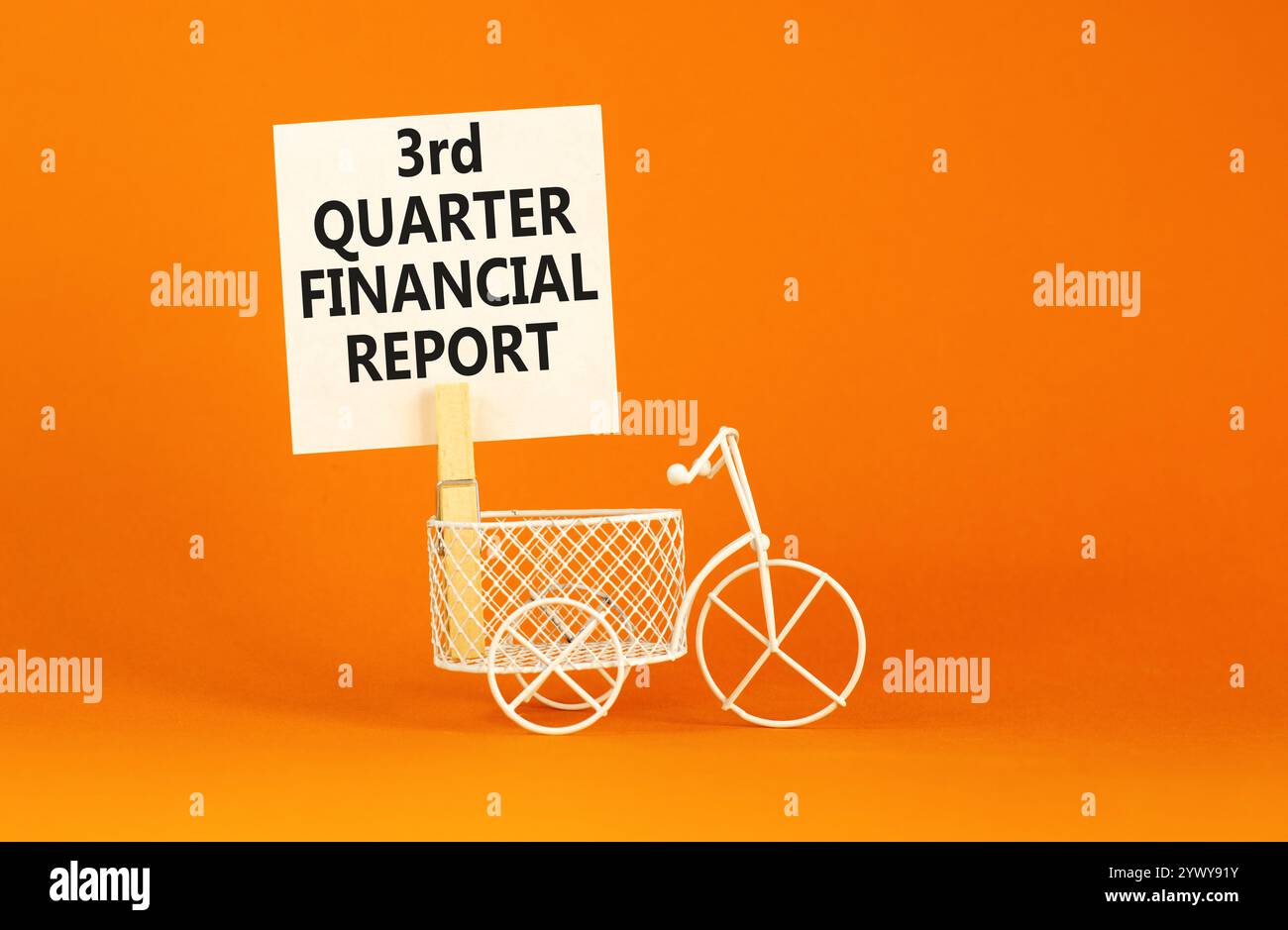 3rd quarter financial report symbol. Concept words 3rd quarter ...